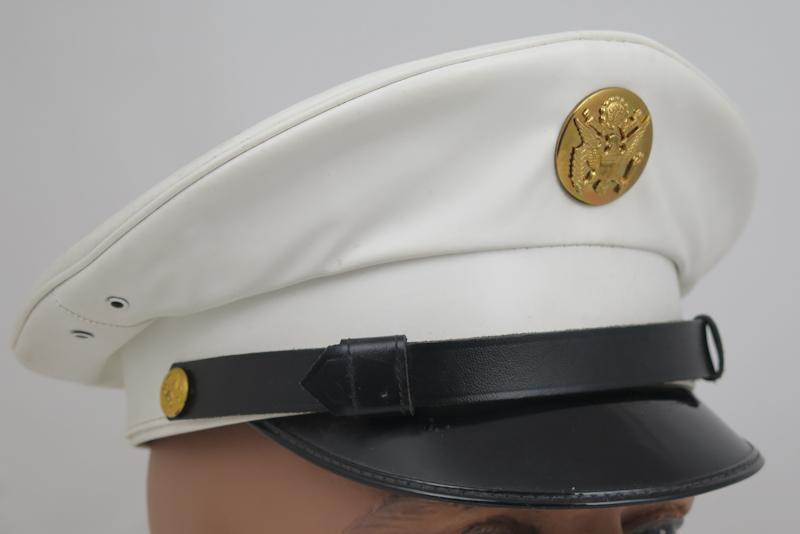 Dragoon Militaria | Cold war US army MP white visor cap - Vinyl german made