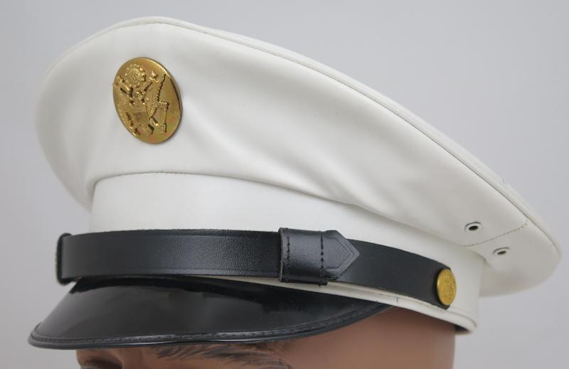 Dragoon Militaria | Cold war US army MP white visor cap - Vinyl german made